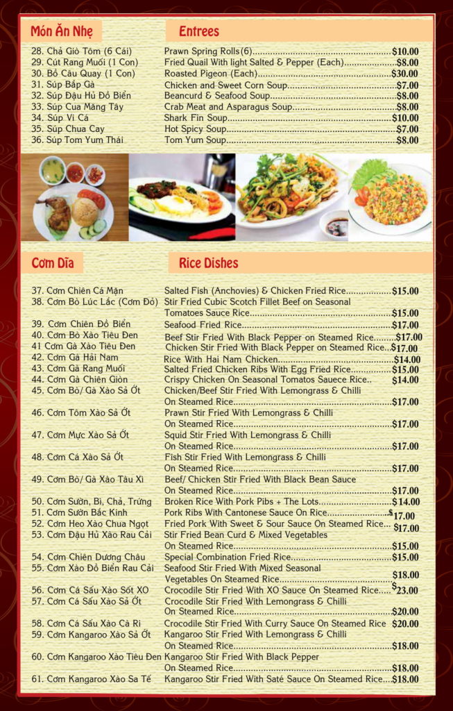 Take Away - Song Huong Cuisine