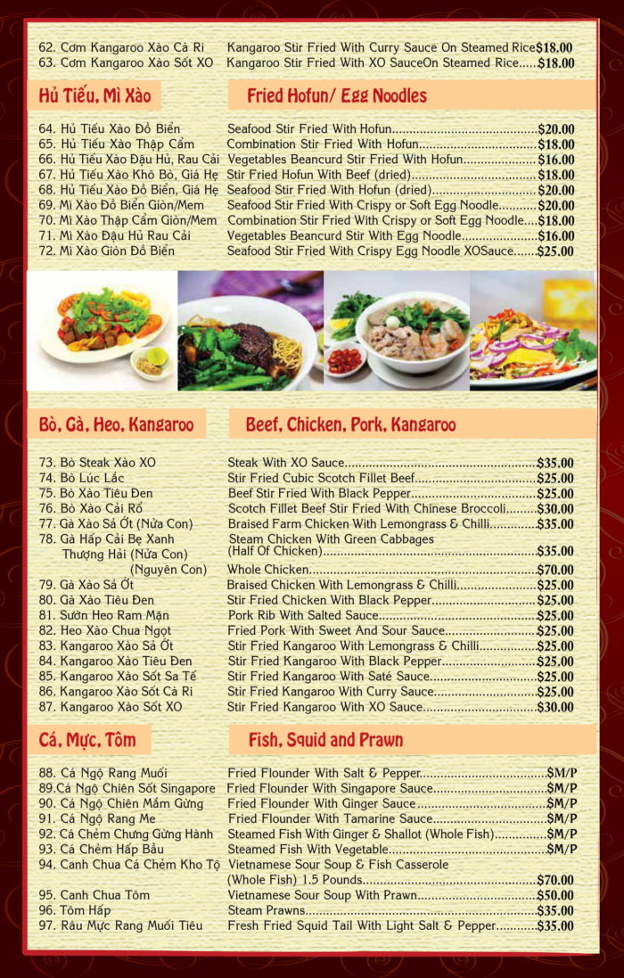 Take Away - Song Huong Cuisine
