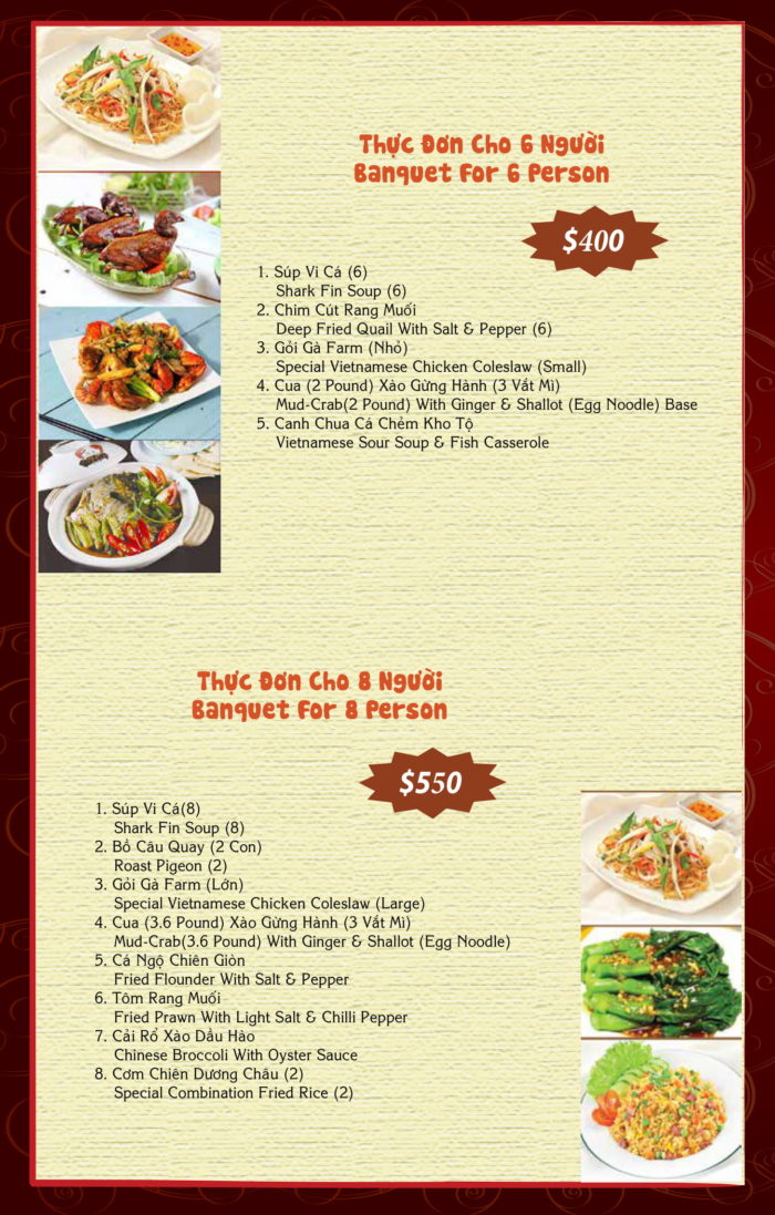 Take Away - Song Huong Cuisine